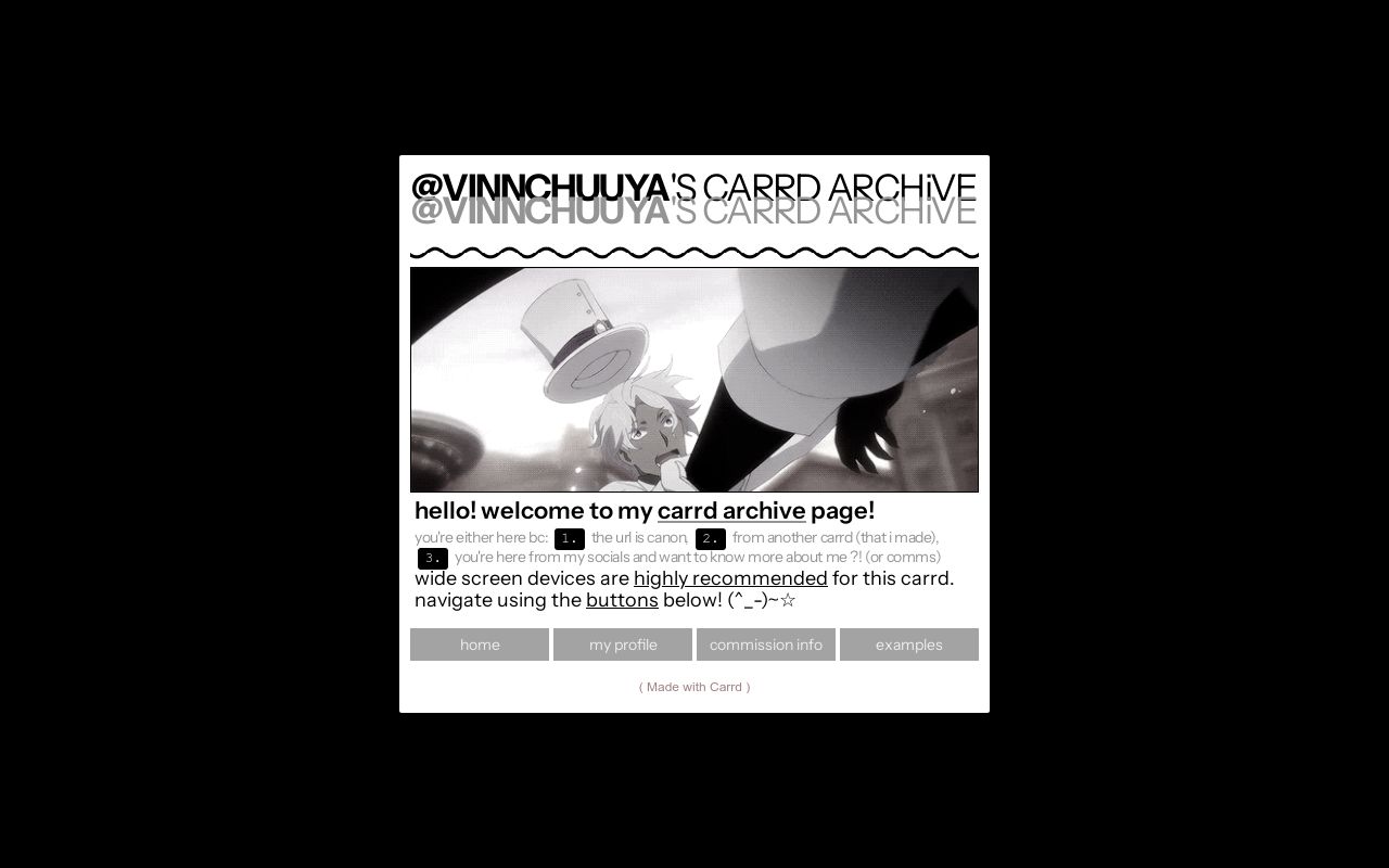 vinnchuuya's carrd archive